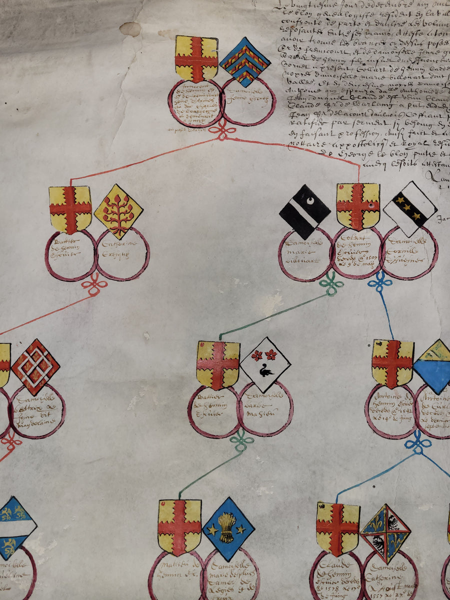 Genealogical Family Tree for Haynin, otherwise known as Hennin, lord o ...
