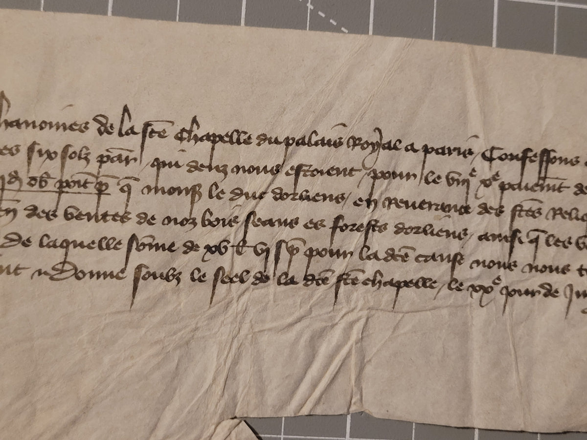 Medieval Charter of the 100 Years War. Manuscript on Parchment, Januar ...