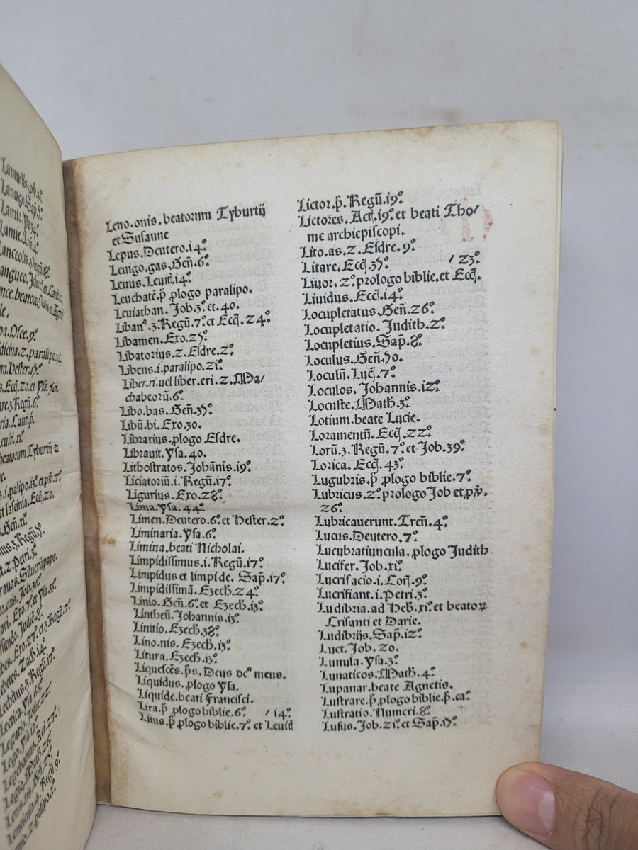 Mammotrectus super Bibliam, 1478. Nicely Rubricated, Early Biblical Di ...